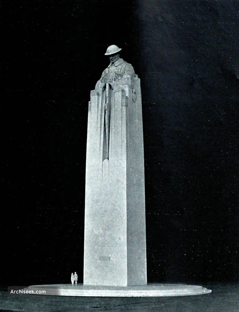 1921 - Design for 'The Brooding Soldier', Saint Julien, Belgium ...