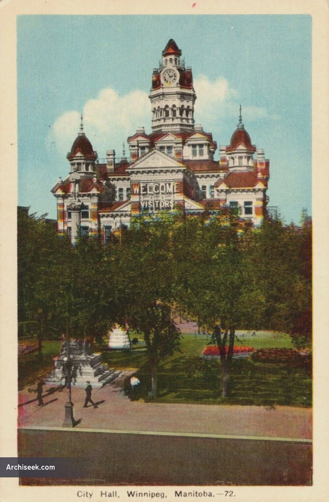 1886 - Old City Hall, Winnipeg, Manitoba - Lost Buildings of Winnipeg ...