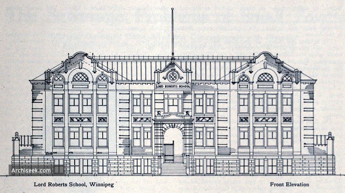 1910 - Lord Roberts School, Winnipeg, Manitoba - Lost Buildings of ...