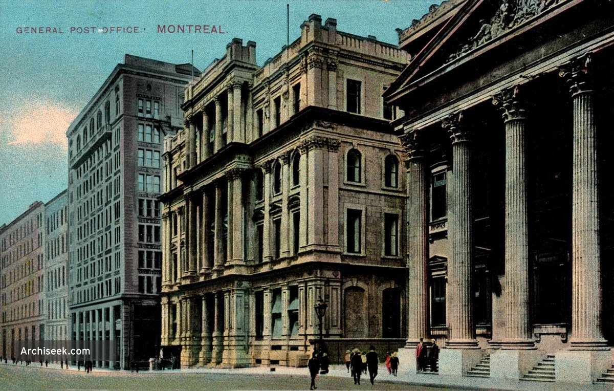 1876 - General Post Office, Montreal, Quebec - Lost Buildings of ...