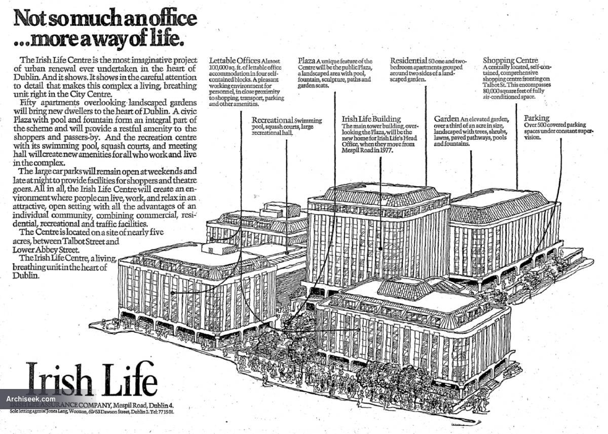 1980 - Irish Life Centre, Abbey Street, Dublin - Architecture of Dublin ...
