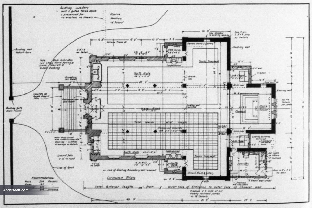 1923 – Unbuilt Design for Church, Tydavnet, Co. Monaghan | Archiseek.com