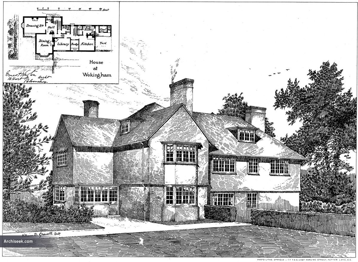 1892 - House at Wokingham, Berkshire - Architecture of Berkshire ...