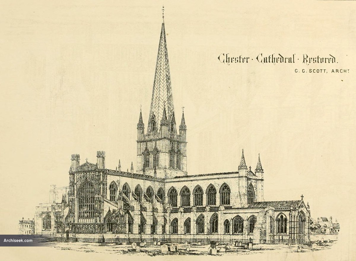 1869 - Restoration of Chester Cathedral, Cheshire - Architecture of ...