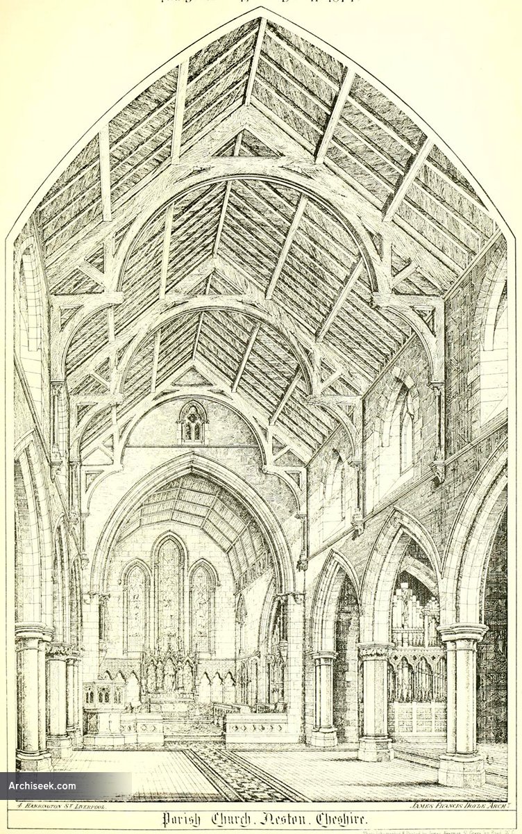 1874 - Parish Church, Neston, Cheshire - Architecture of Cheshire ...