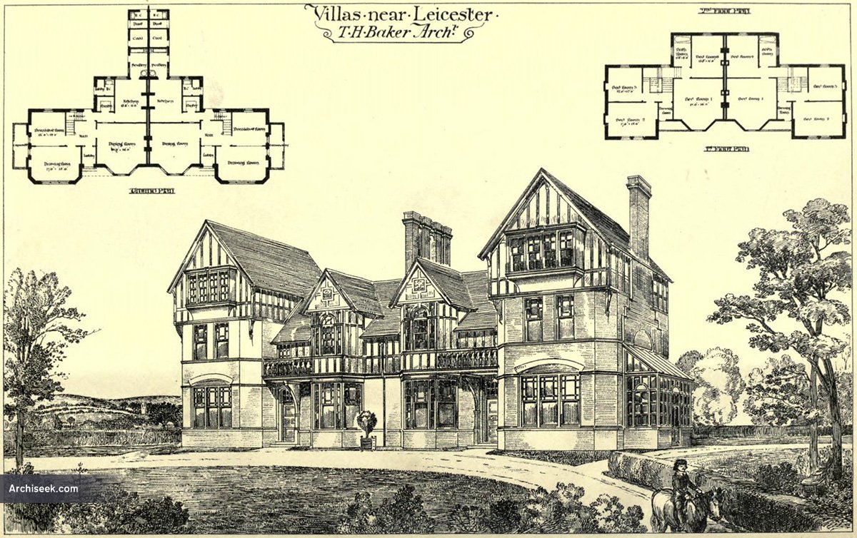 1879 - Villas near Leicester, Leicestershire - Architecture of ...