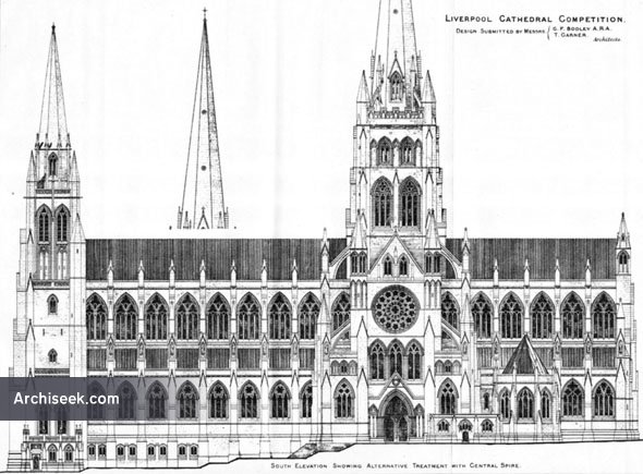 1886 - Second placed design for Liverpool Cathedral - Architecture of ...