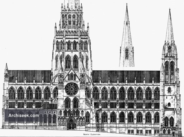 1886 - Second placed design for Liverpool Cathedral - Architecture of ...