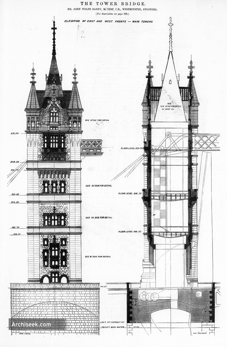 1894 - Tower Bridge, London, England - Architecture of London ...