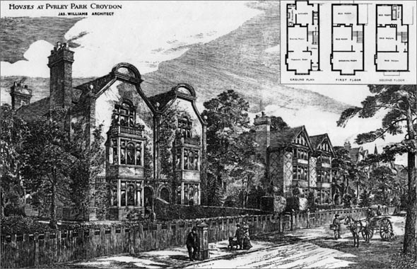 1881 - Houses at Purley Park, Croydon, London - Architecture of London ...