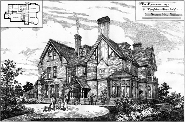 1887 - Residence of Theophilus Allen, Stanyard Hill, Surrey ...