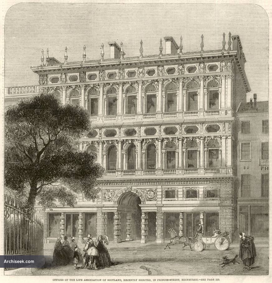 1858 - Life Association of Scotland, Princes Street, Edinburgh ...