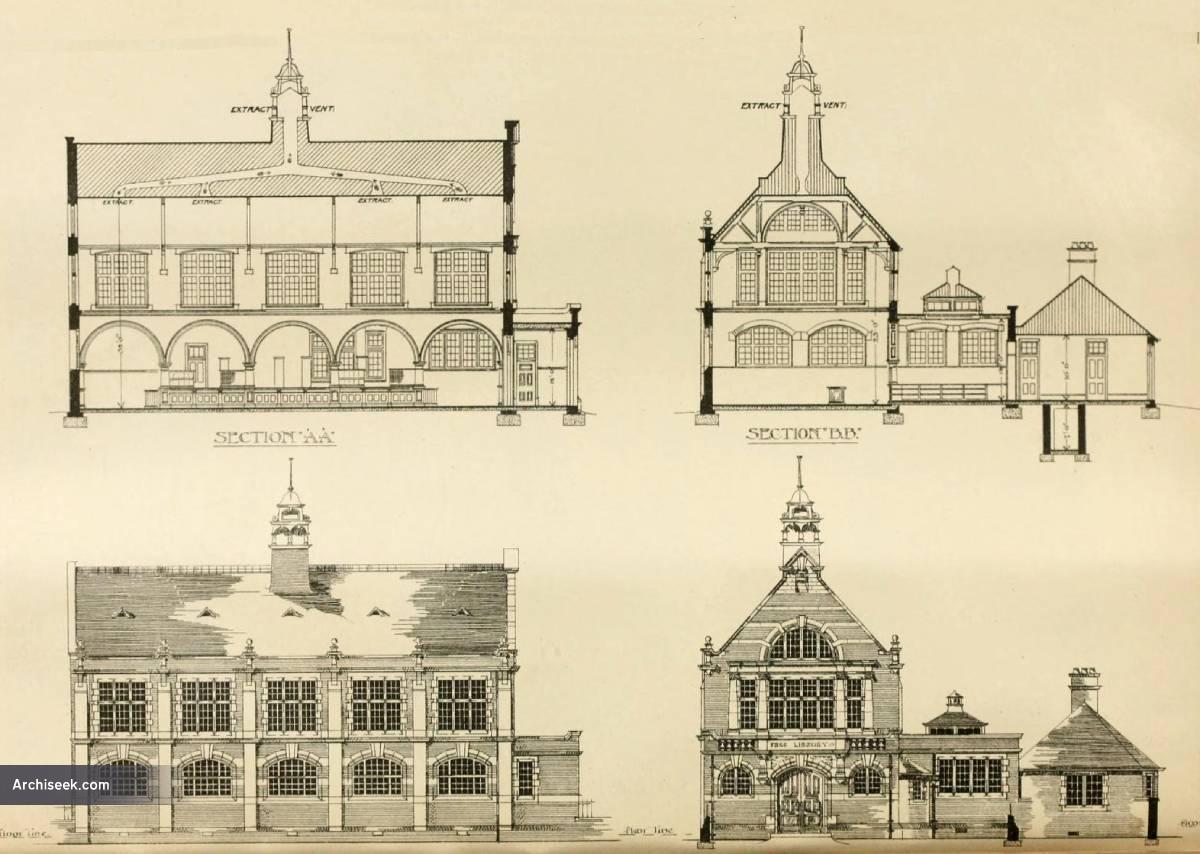 1899 - Public Library, Roath, Cardiff, Wales - Architecture of Wales ...
