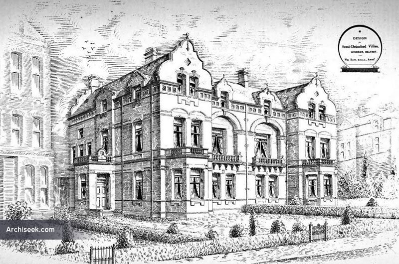 1894 - Designs for Villas, Windsor, Belfast - Architecture of Belfast ...