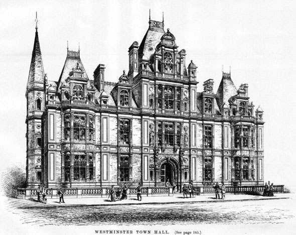1883 - Town Hall, Westminster, London - Unbuilt London Buildings ...