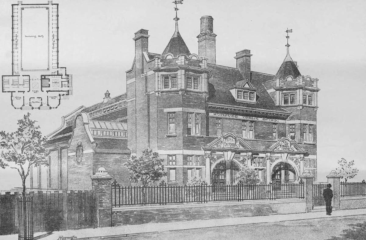 1898 - Public Baths, Mawney Road, Romford, London - Lost Buildings of ...