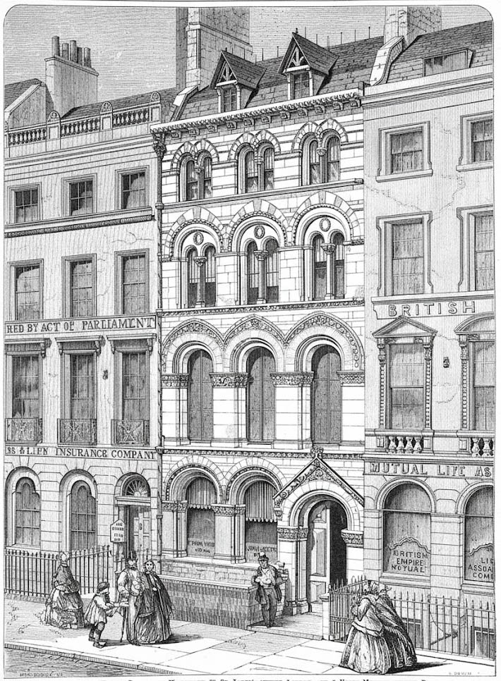1858 - Crown Life Assurance, Blackfriars, London - Lost Buildings of ...