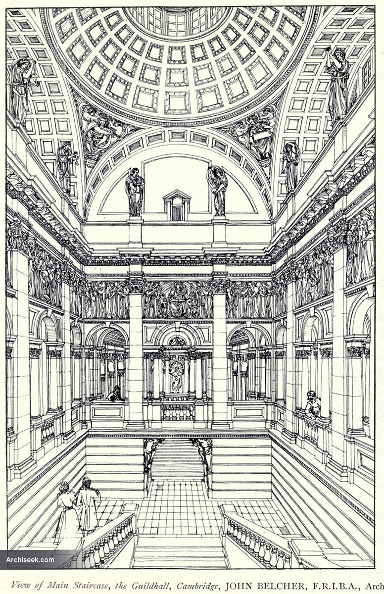 1898 – Unbuilt Design for Guildhall, Cambridge | Archiseek.com