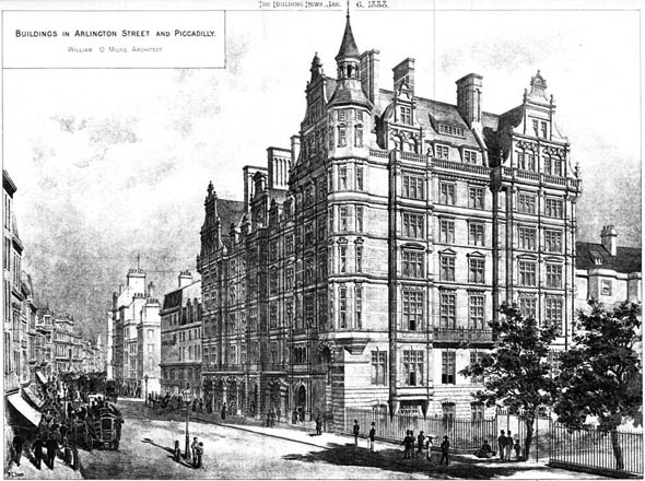 1888 - Walsingham House, Arlington Street & Piccadilly, London - Lost ...