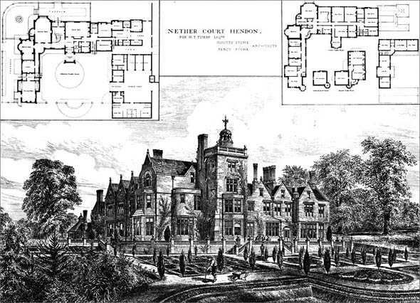1883 - Nether Court, Hendon, London - Architecture of London ...