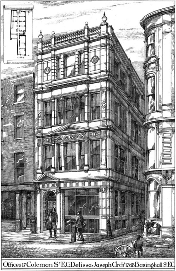 1888 - No. 17 Coleman St., London - Lost Buildings of London ...
