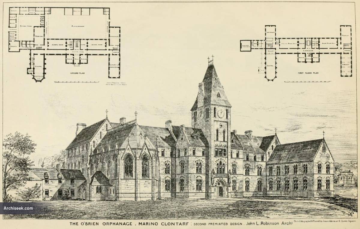 1880 – Design for O’Brien Institute, Marino, Clontarf | Archiseek.com