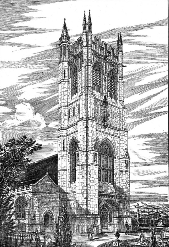 1888 - Unbuilt Tower for St. Michael's Church, Heavitree, Devon ...