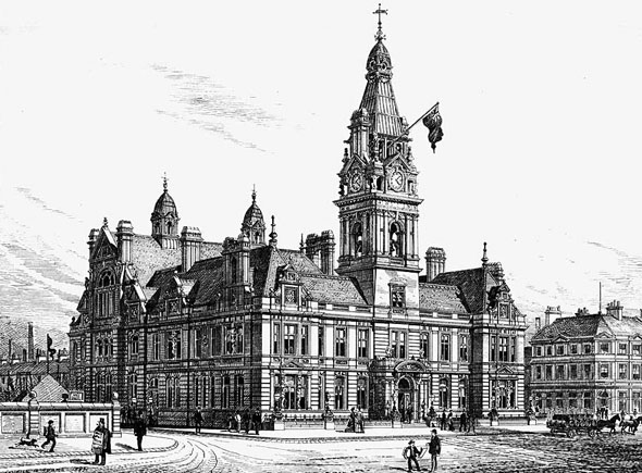 1884 – Design for Widnes Town Hall, Cheshire | Archiseek.com