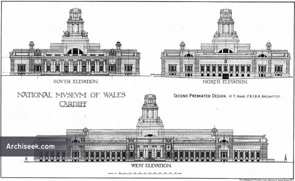 1910 – Unbuilt National Museum of Wales, Cardiff, Wales | Archiseek.com