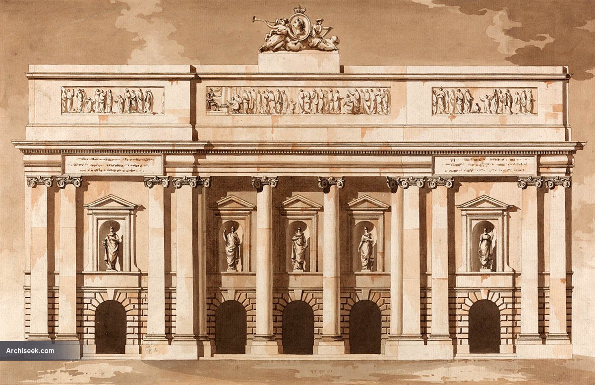 1787c – Unbuilt West Elevation of Houses of Parliament, Dublin ...