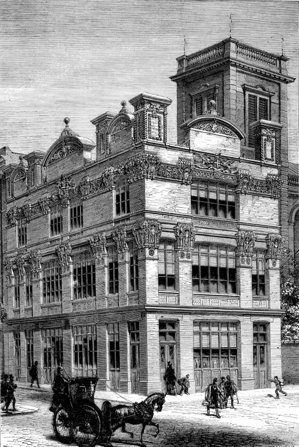 1876 - "Baynard Castle", Queen Victoria Street, London - Lost Buildings ...
