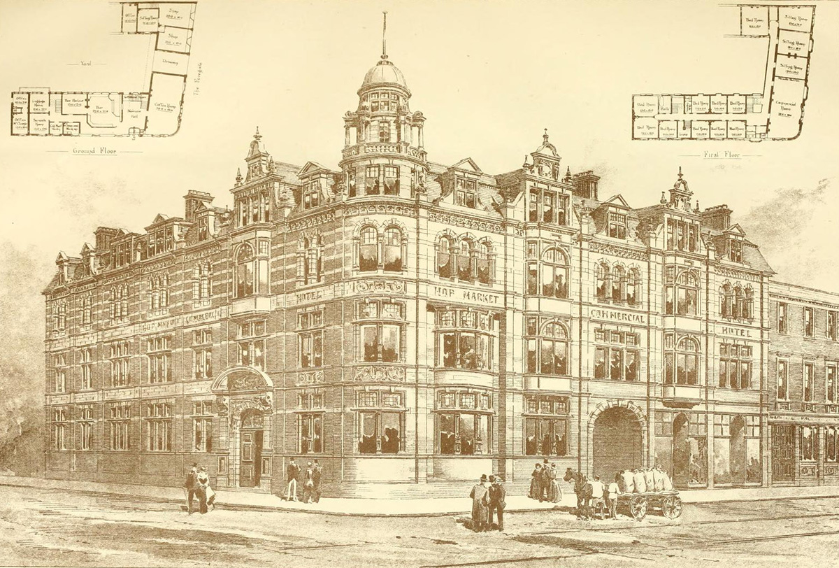 1899 - Hop Market Hotel, Worcester - Architecture of Worcestershire ...