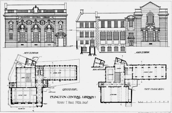 1907 - Islington Central Library, London - Architecture of London ...