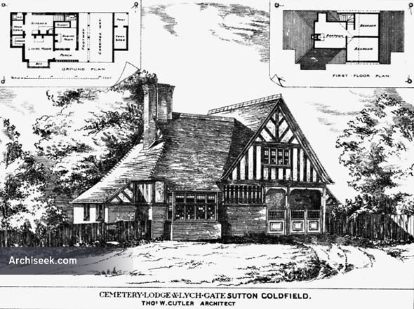 1880 - Cemetery Lodge & Lych Gate, Sutton Coldfield, Warwickshire ...