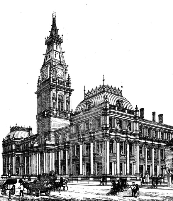1869 - New Municipal Offices, Liverpool, Lancashire - Architecture of ...