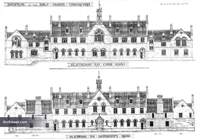 1880 – Design for Holy Ghost Hospital, Waterford | Archiseek.com
