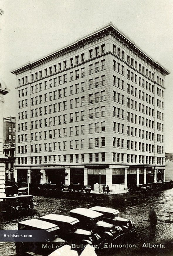 1915 - McLeod Building, Edmonton, Alberta - Architecture of Edmonton ...