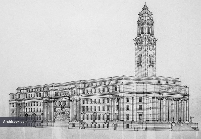 1913 - Second Placed Entry for City Hall, Winnipeg - Unbuilt Winnipeg ...