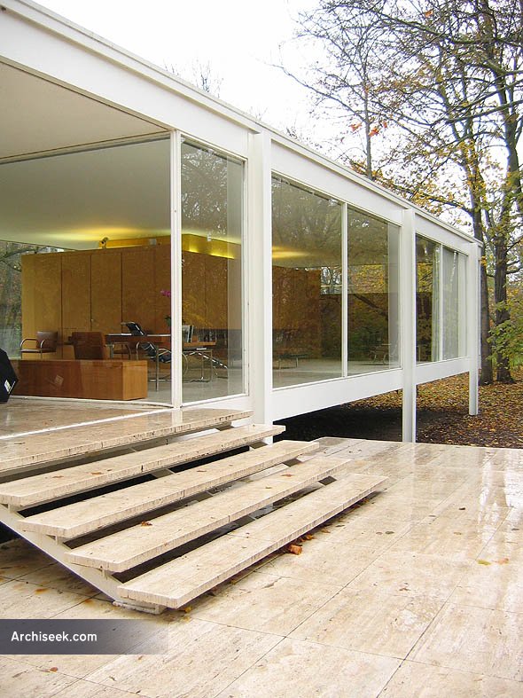 1951 - Farnsworth House, Plano, Illinois, USA - Architecture of ...